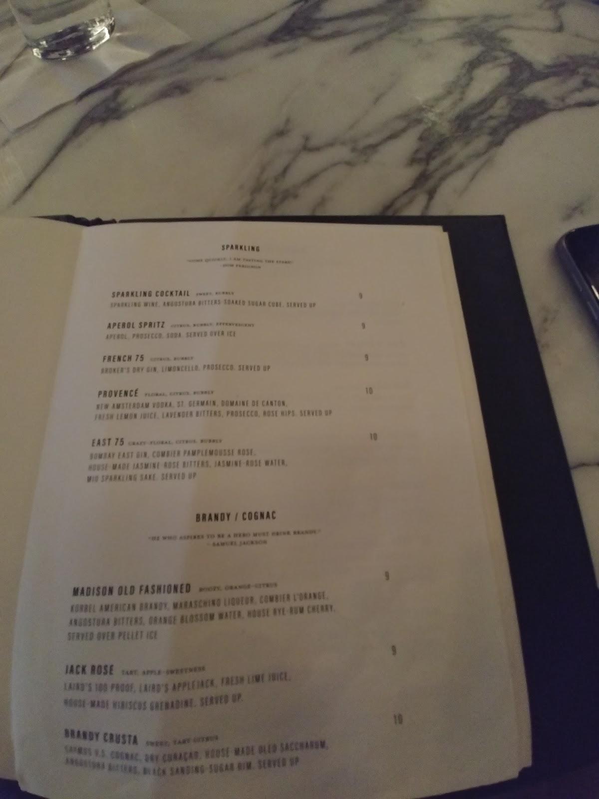 Menu at PAPER DOLL pub & bar, Birmingham