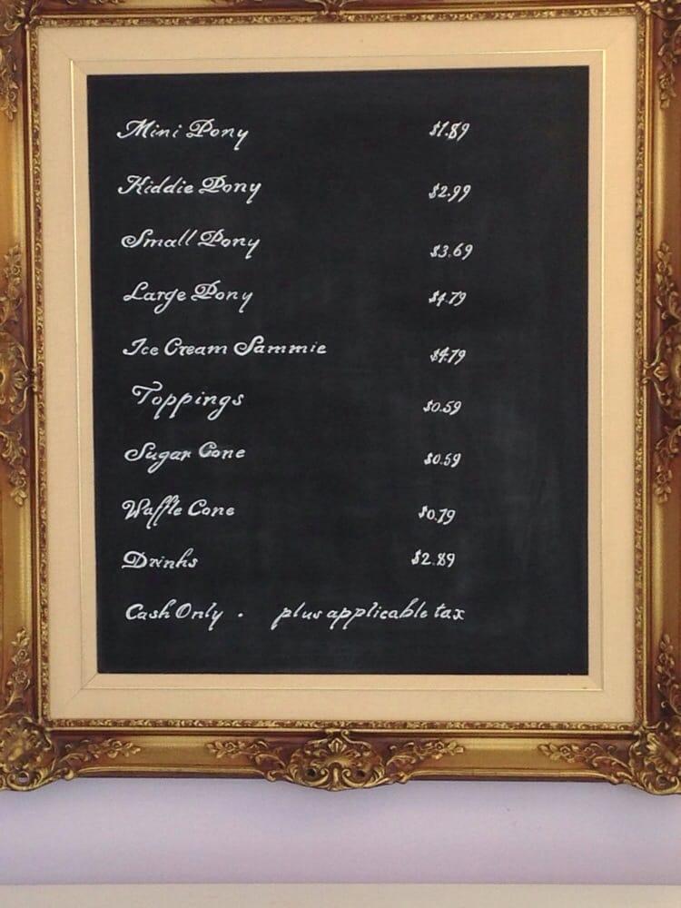 Menu at The Purple Pony Ice Cream Shop fast food, Hamilton