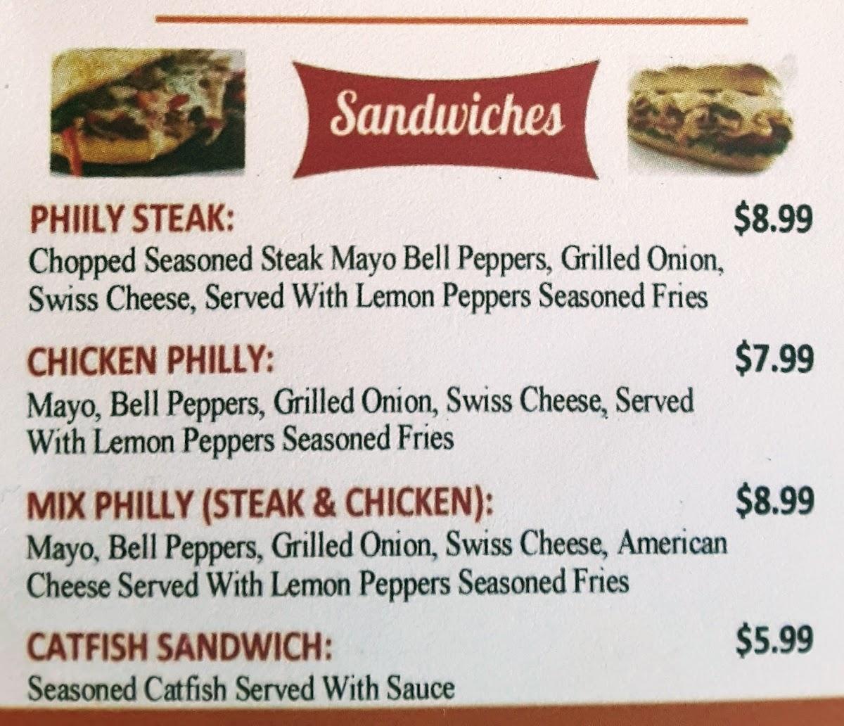 Menu at Chicago Grill fast food, Cedar Rapids