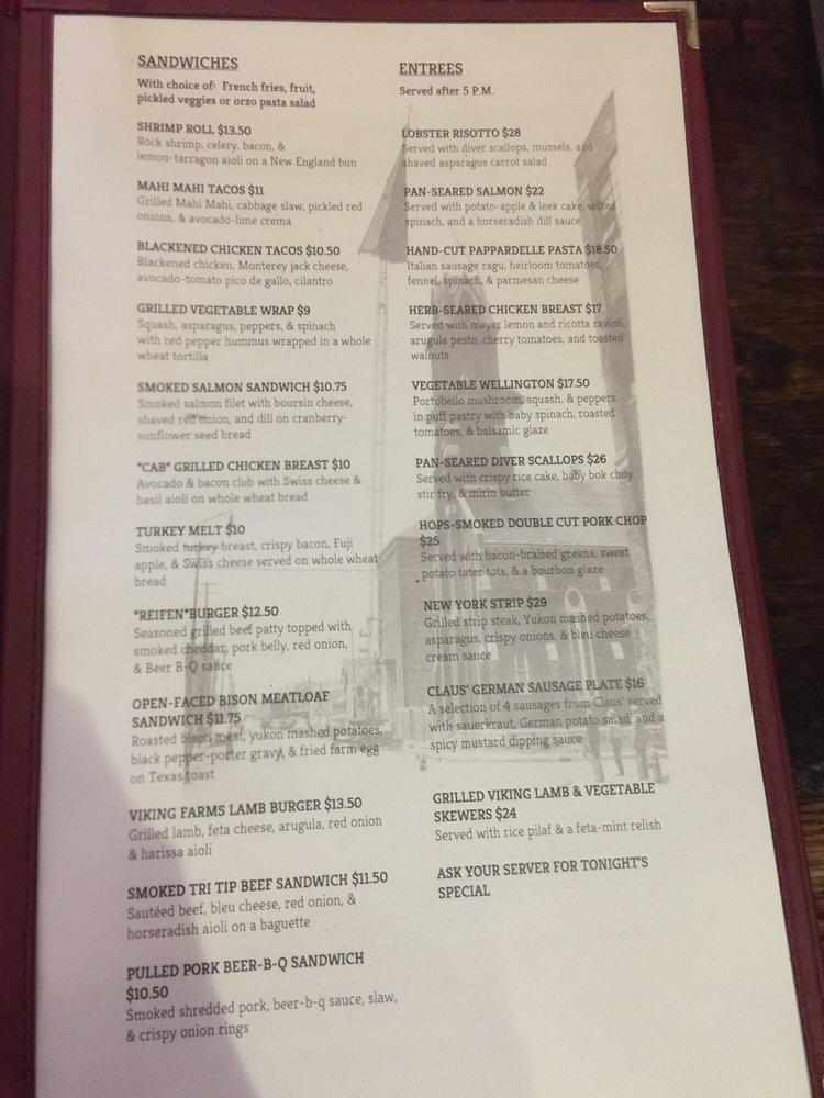 Menu at St. Joseph Brewery pub & bar, Indianapolis