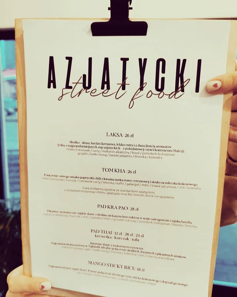 Menu at Miyu Sushi restaurant, Zory