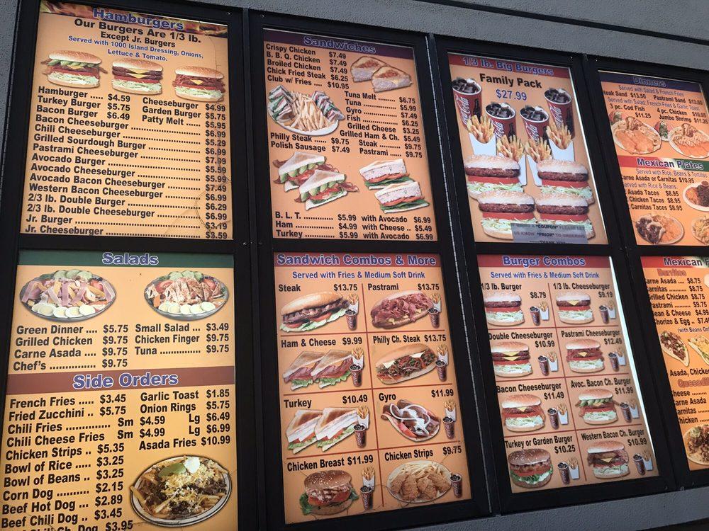 Menu at Douglas Burgers 23 restaurant, Lake Elsinore