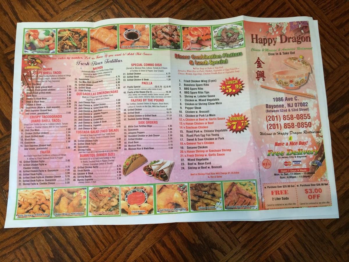 Menu at Dragon House restaurant, Bayonne