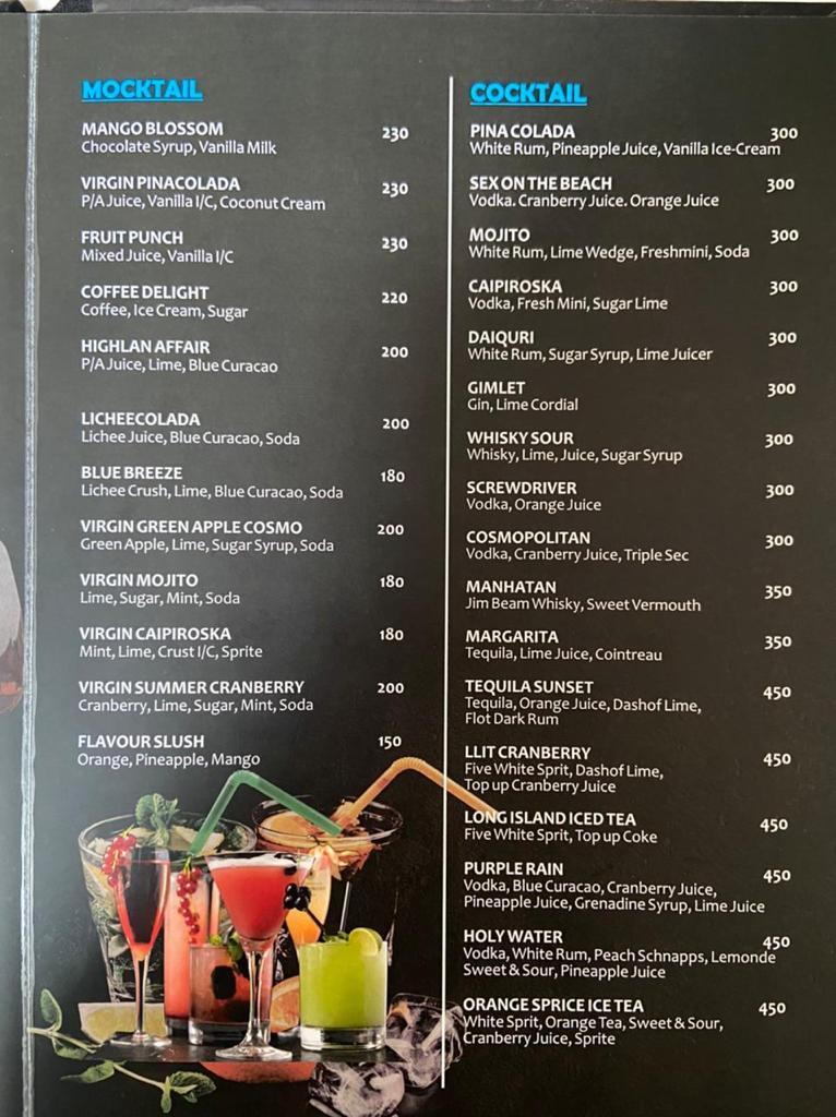 Menu at Pune Adda, Pune