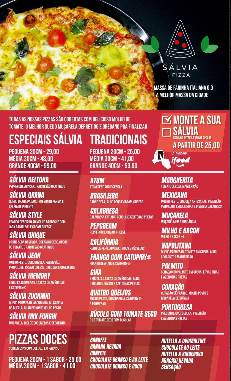 Menu em Sálvia Pizza restaurante, Balneário Camboriú