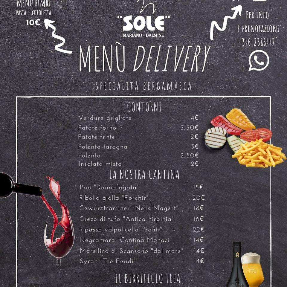 Menu da Trattoria Sole ristorante, Dalmine