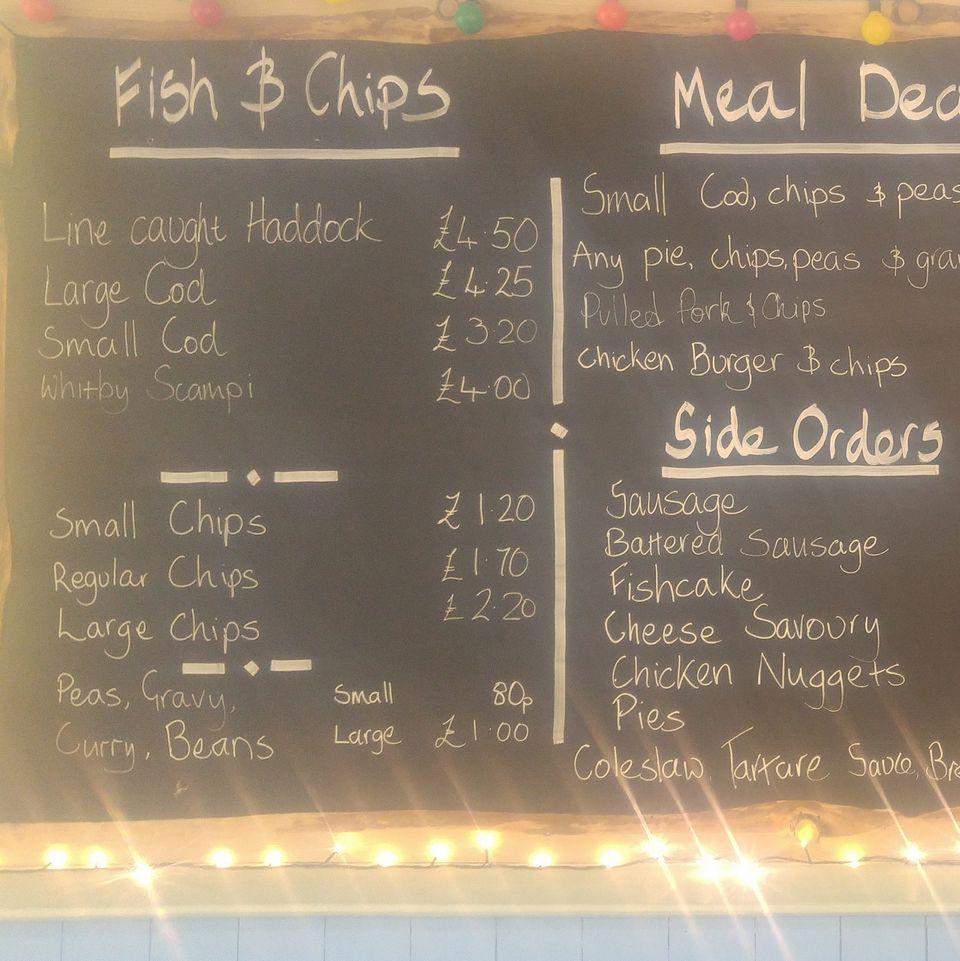 Menu at Ambergate Chip Shop fast food, Belper
