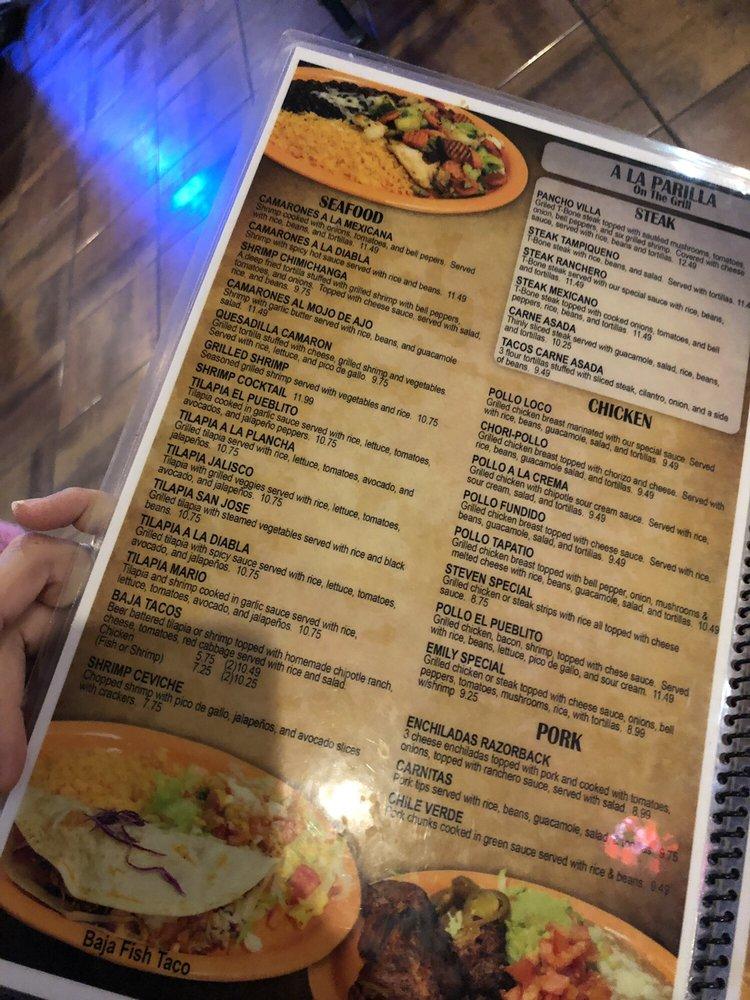 Menu at El Pueblito restaurant, Bella Vista, Forest Hills Blvd