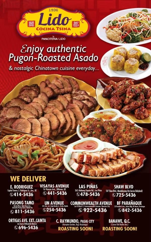Menu at Lido Cocina Tsina restaurant, Quezon City, Block 8