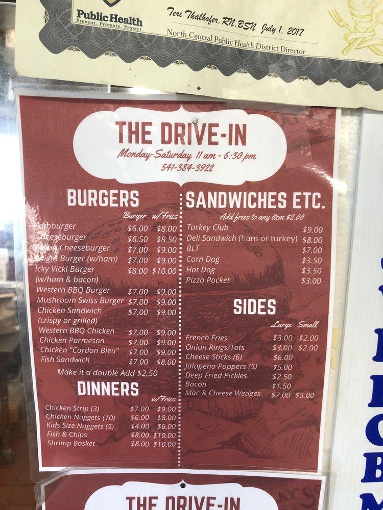 Menu at The Drive-In pub & bar, Condon