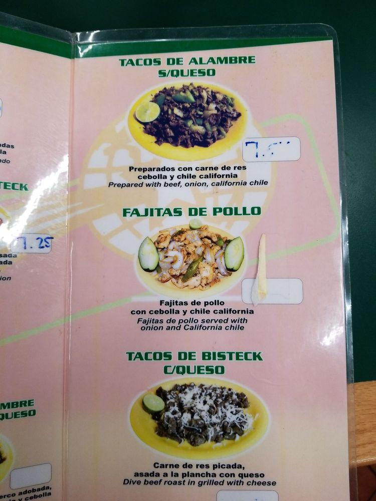 Menu at El Cometa - Taqueria El Autentico Taco Mexicano restaurant, El ...