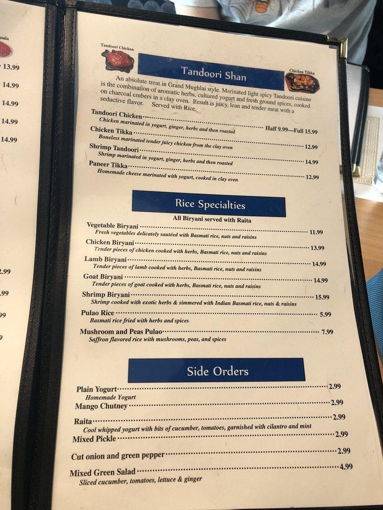 Menu at India Palace restaurant, Ames