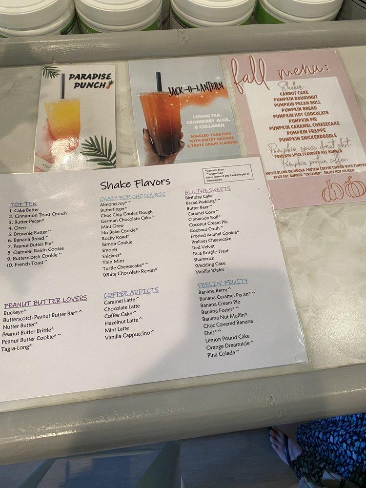 Menu at Island Nutrition pub & bar, Hilton Head Island