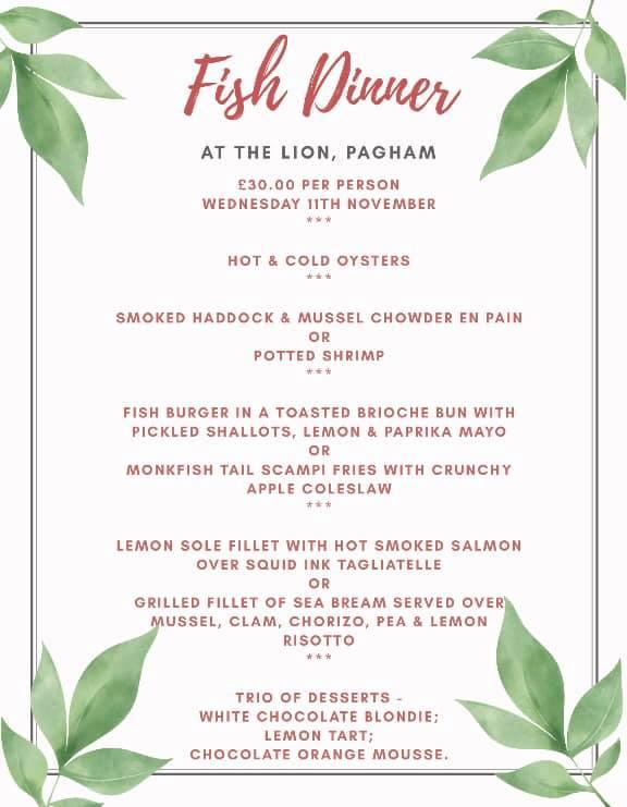 Menu at The Lion pub & bar, Bognor Regis