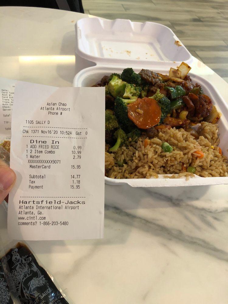 Menu at Asian Chao restaurant, Atlanta, N Terminal Pkwy