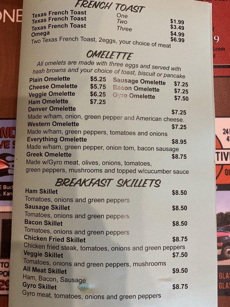 Menu at Norma's Diner restaurant, Columbus, 126 S Kansas Ave
