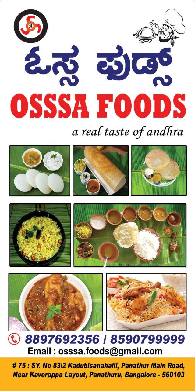 Menu at OSSSA Foods, Bengaluru, WPQ2+3CM