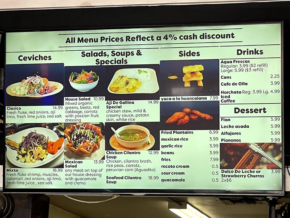 Menu at Pablito's Tacos restaurant, Burbank, W Burbank Blvd