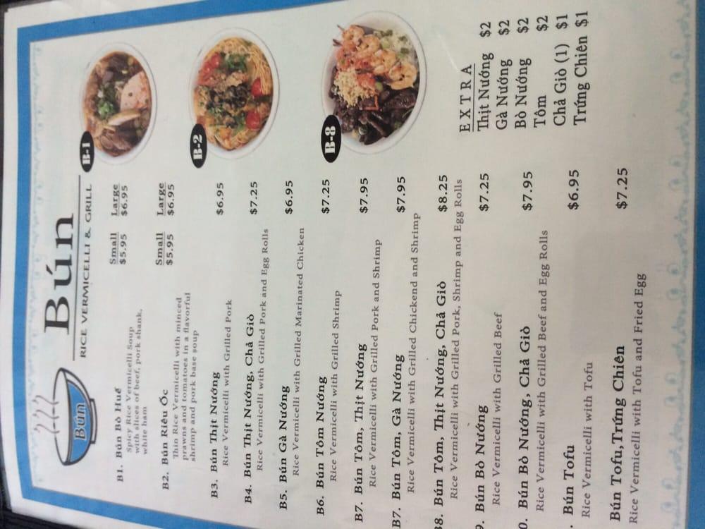 Menu at Phở Lúc Lắc restaurant, Houston