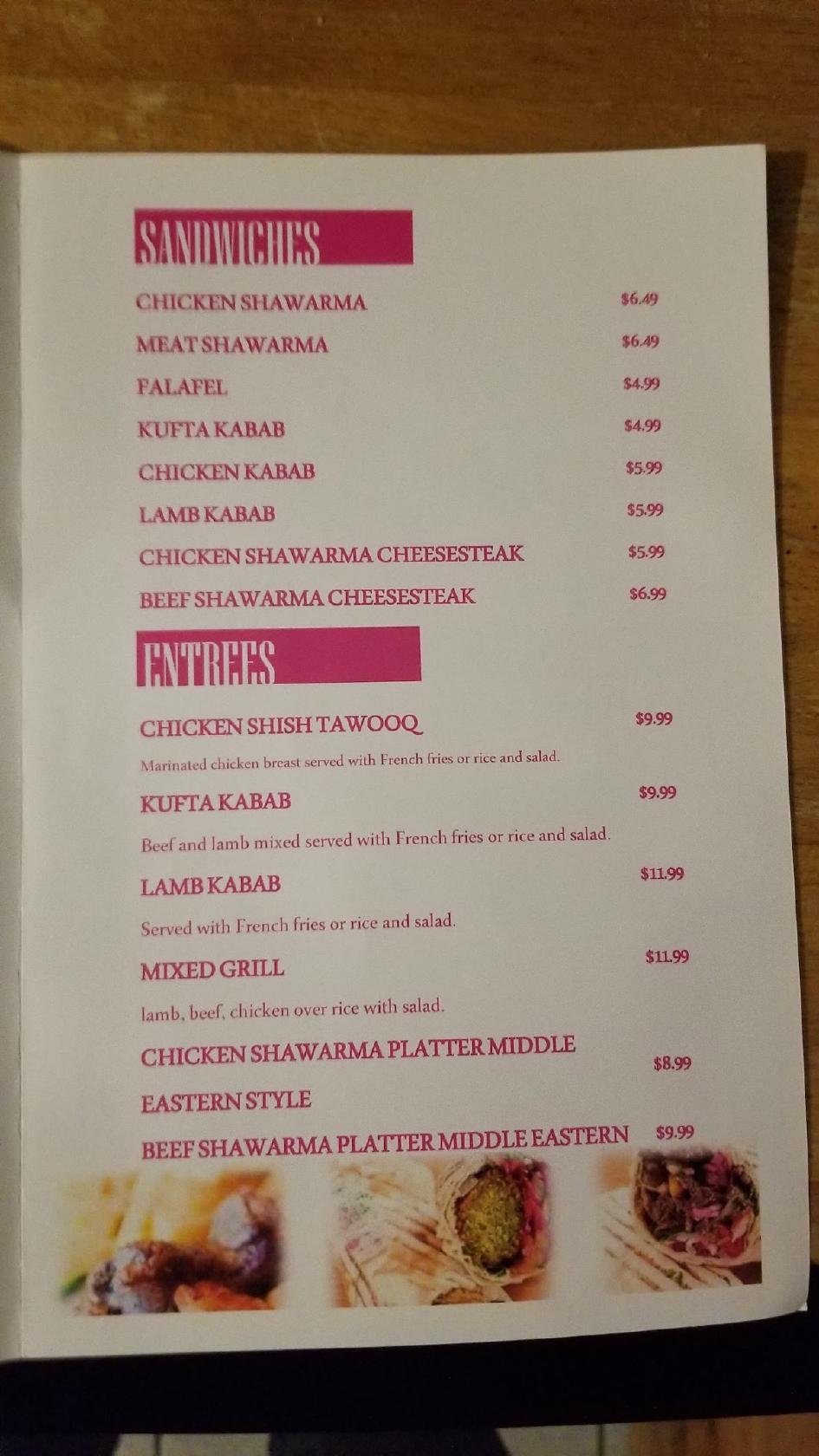 Menu at QuickChick Shawarma and Grill restaurant, Pittston, 320 PA-315 ...