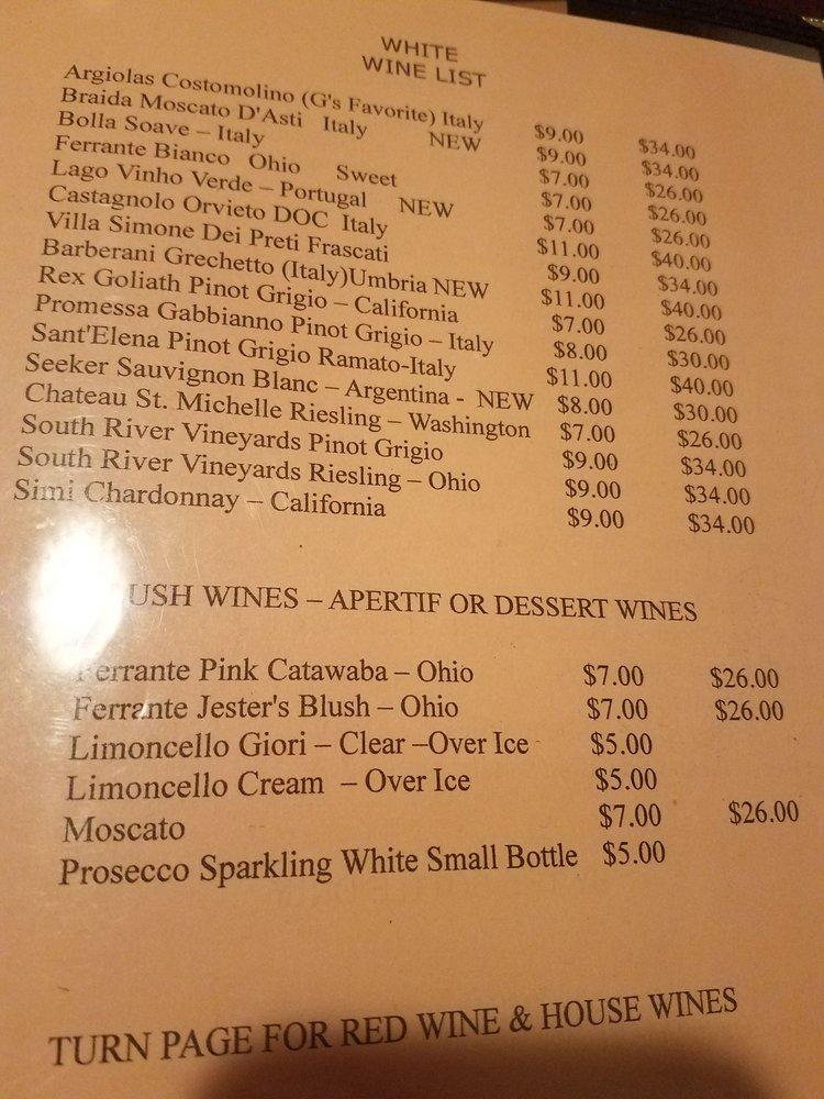 Menu at Spennato's Ristorante & Pizzeria, Northfield, Northfield Rd