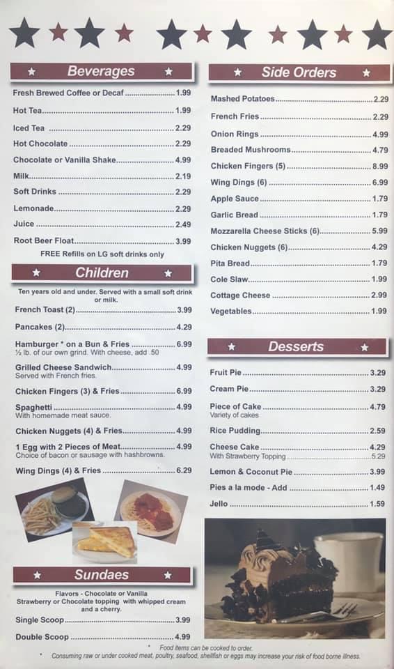 Menu at American Table Family Restaurant, Fostoria