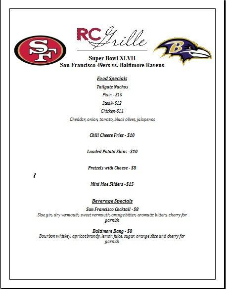 Menu at RC Grille steakhouse, Hoffman Estates