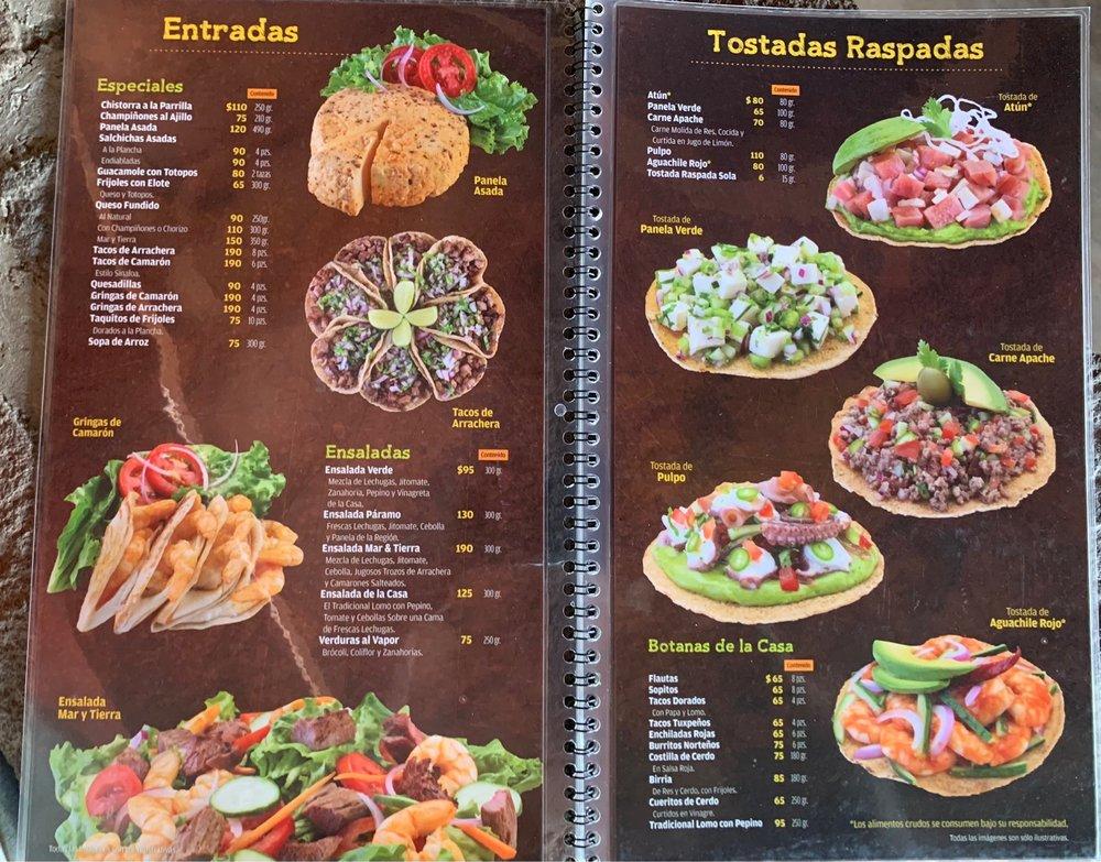 Carta del restaurante Don Comalón, Comala, C. Progreso 15