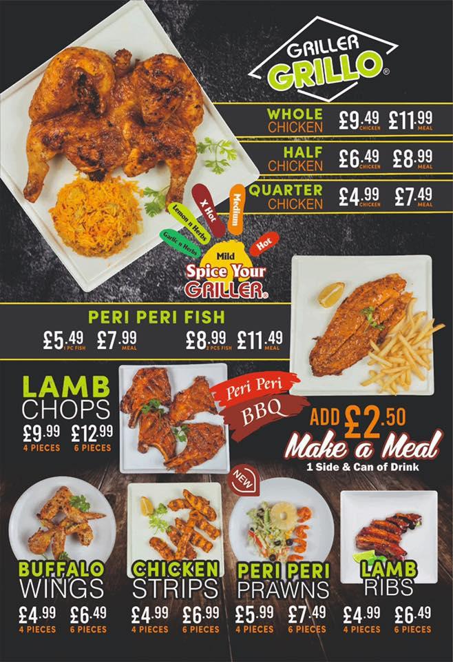 Menu at GRILLER Bradford restaurant, Bradford