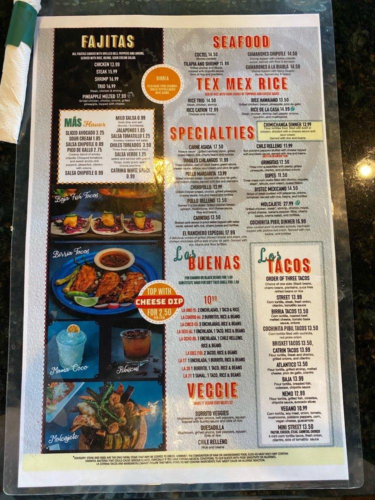 Menu at LC Tacos & Margaritas restaurant, Jasper