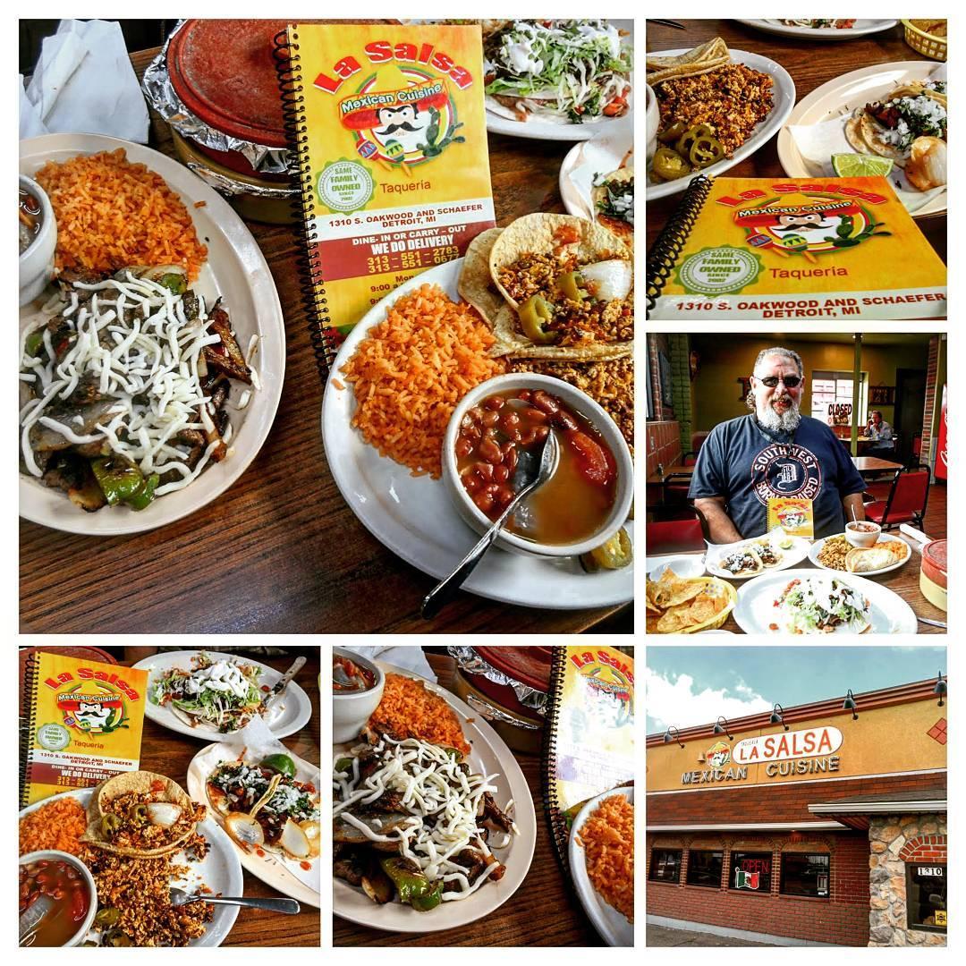 Menu at La Salsa Mexican Cuisine restaurant, Detroit, Oakwood