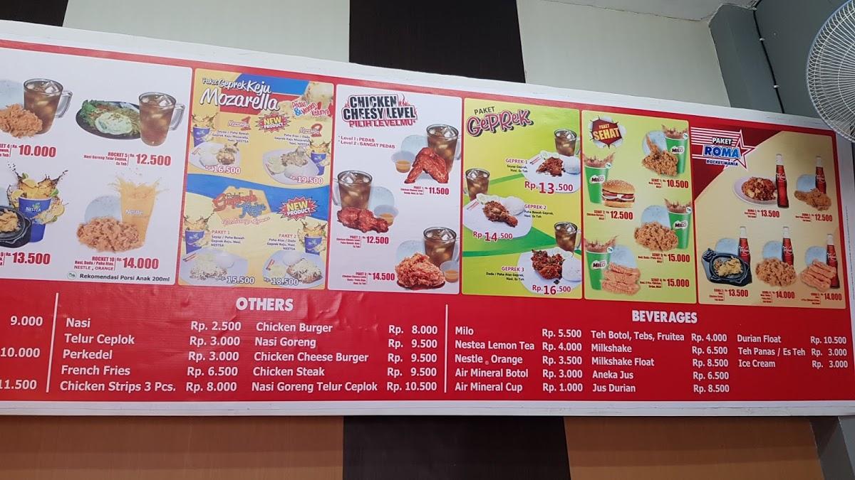 Menu at Rocket Chicken Purwodadi 2 restaurant, Purwodadi