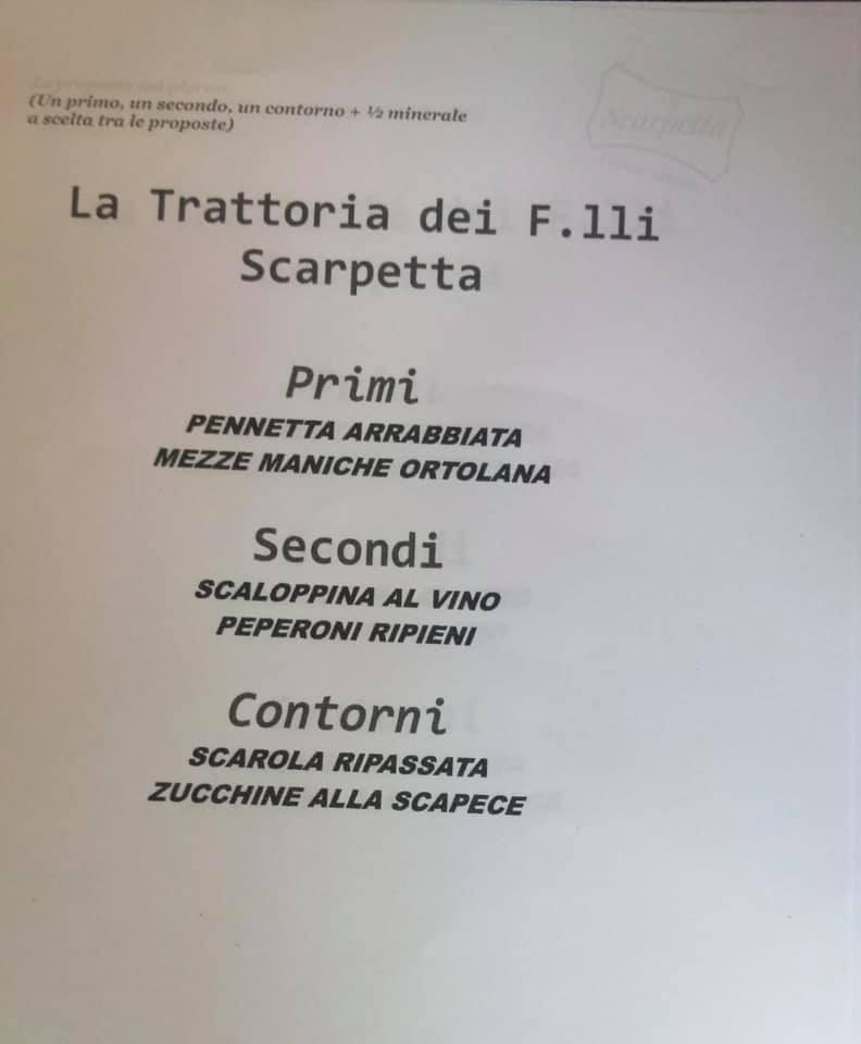 Menu da Ciro Purpetta - Roma ristorante, Roma