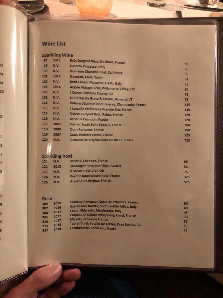 Menu at Red Rooster at the Woodstock Inn & Resort restaurant, Woodstock
