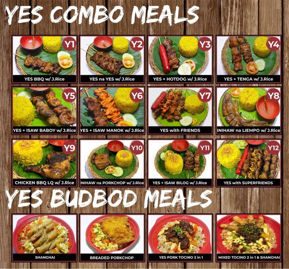 Menu at Yes Efren's Special BBQ, Cainta