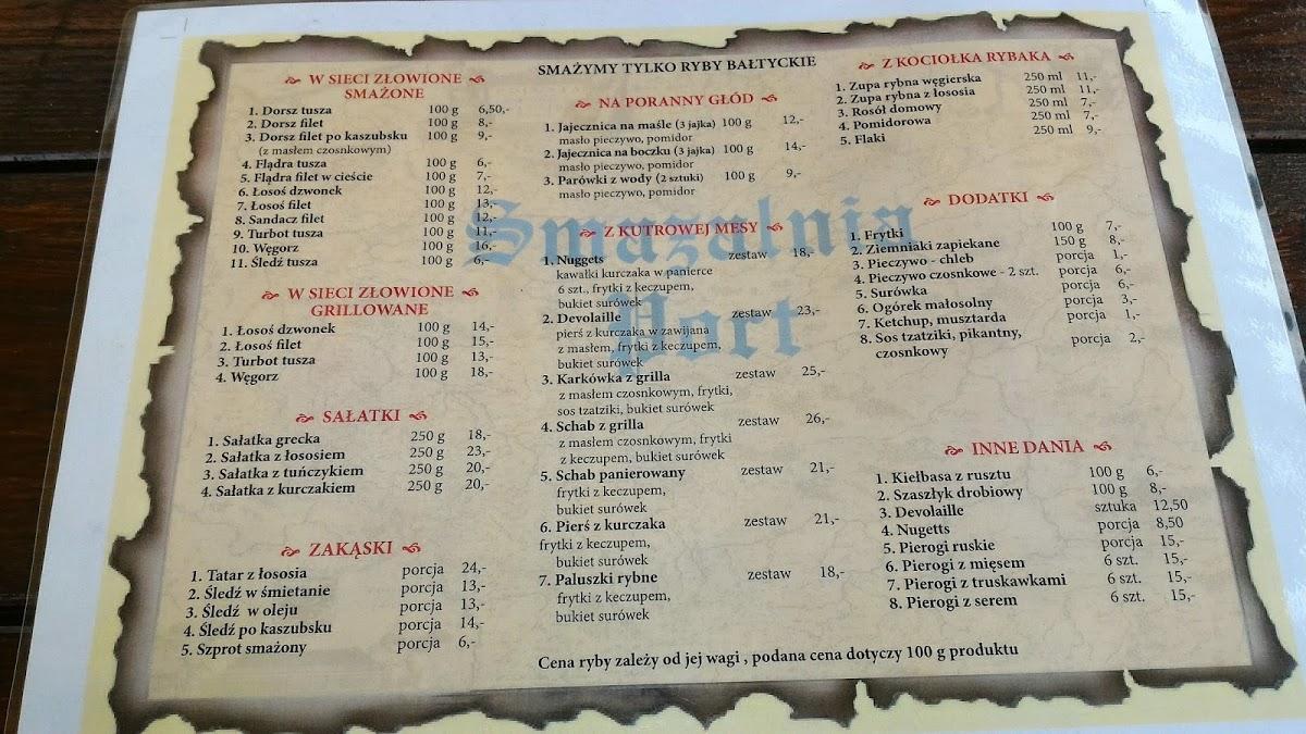 Menu at Ambra - dania obiadowe pub & bar, Hel