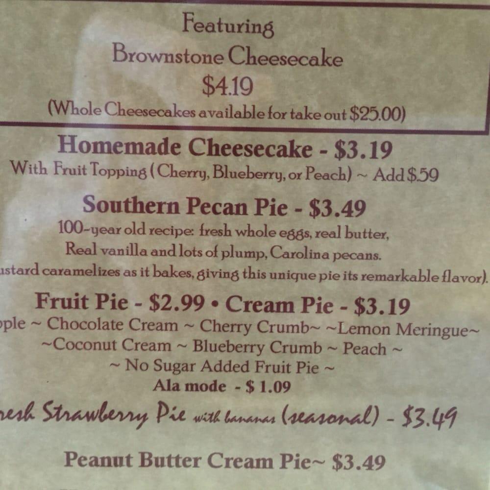 Menu at Brownstone Cafe, Middletown