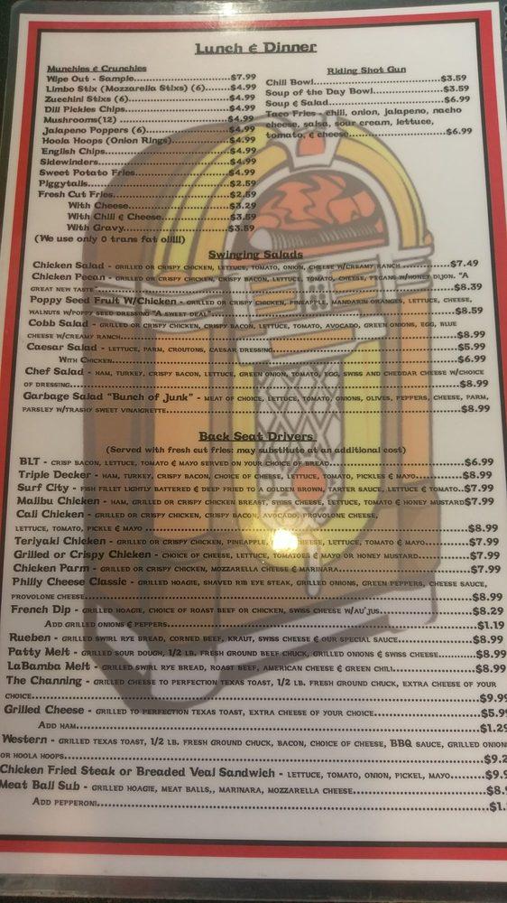 Menu at Chill Grill restaurant, Rock Springs, Elk St