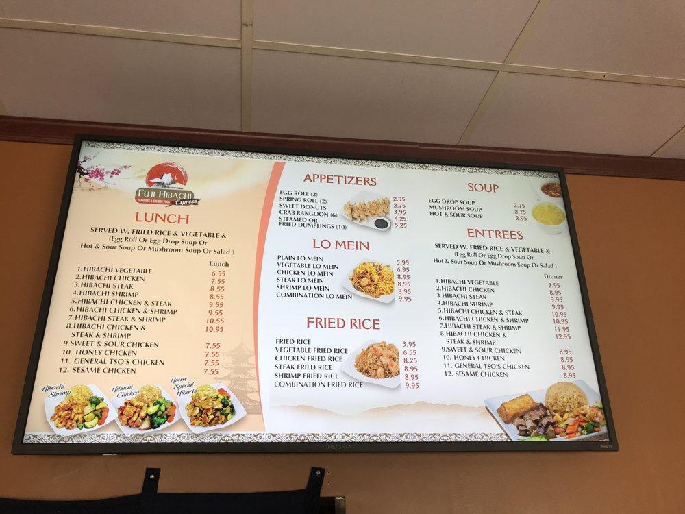 Carta del restaurante Fuji Hibachi Express, Vestavia Hills