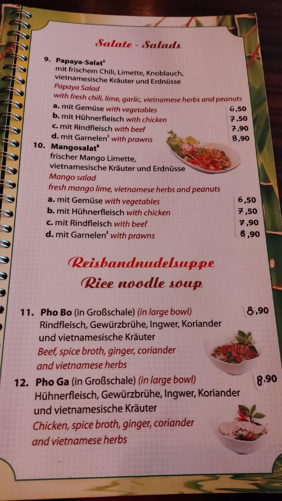Speisekarte von Hello Vietnam Restaurant, Berlin, Gleimstraße 26