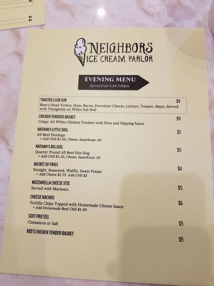 Menu at Neighbors General Store desserts, Port Orange