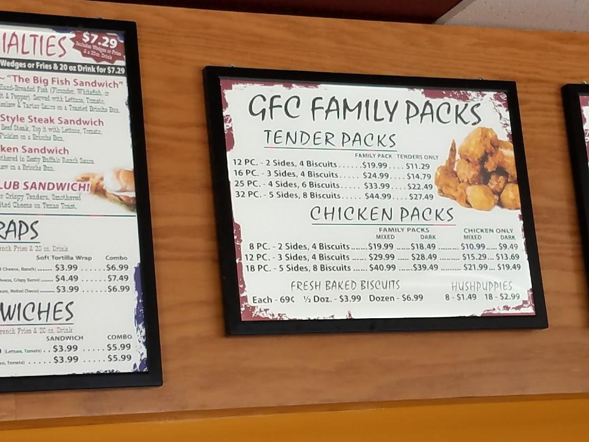 Menu at Todds Golden Fried Chicken restaurant, Marion