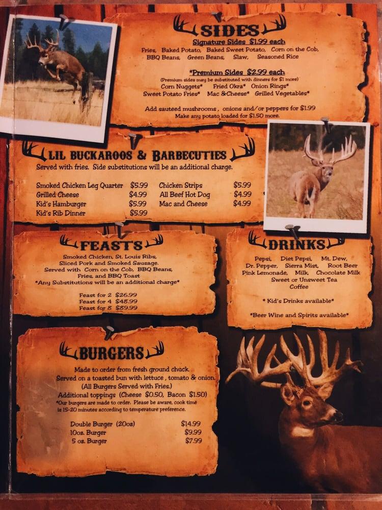 Menu at Big Wood BBQ and Grill, Live Oak