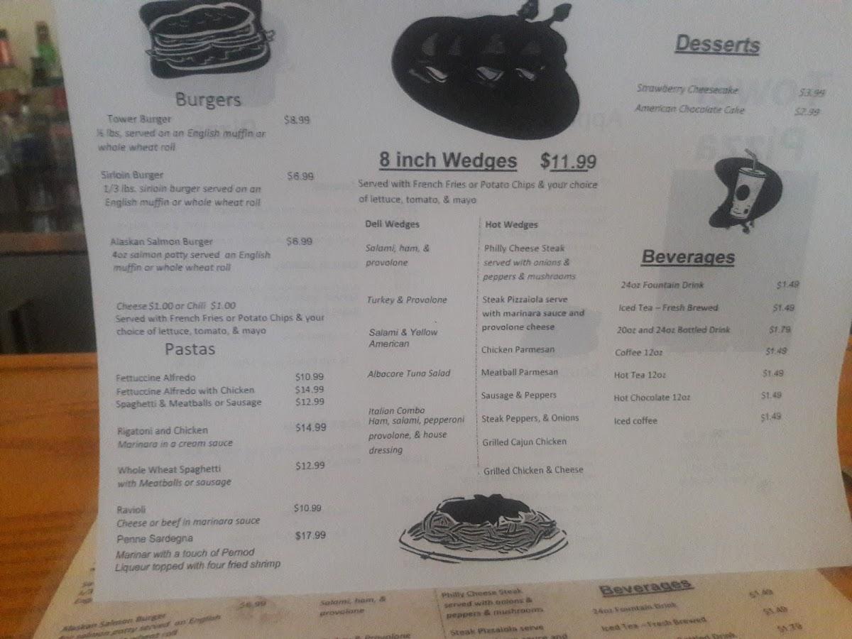 Menu at Tower Pizza pizzeria, Pahrump, E Kellogg Rd