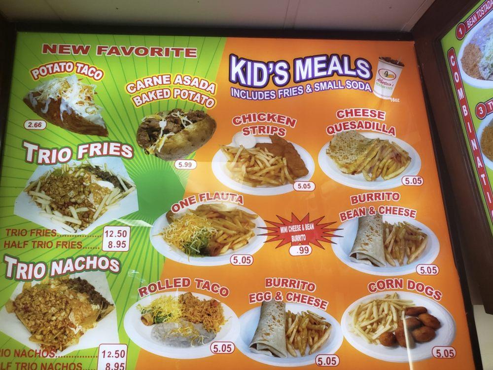 Menu at Albertaco's Mexican Food restaurant, Moreno Valley