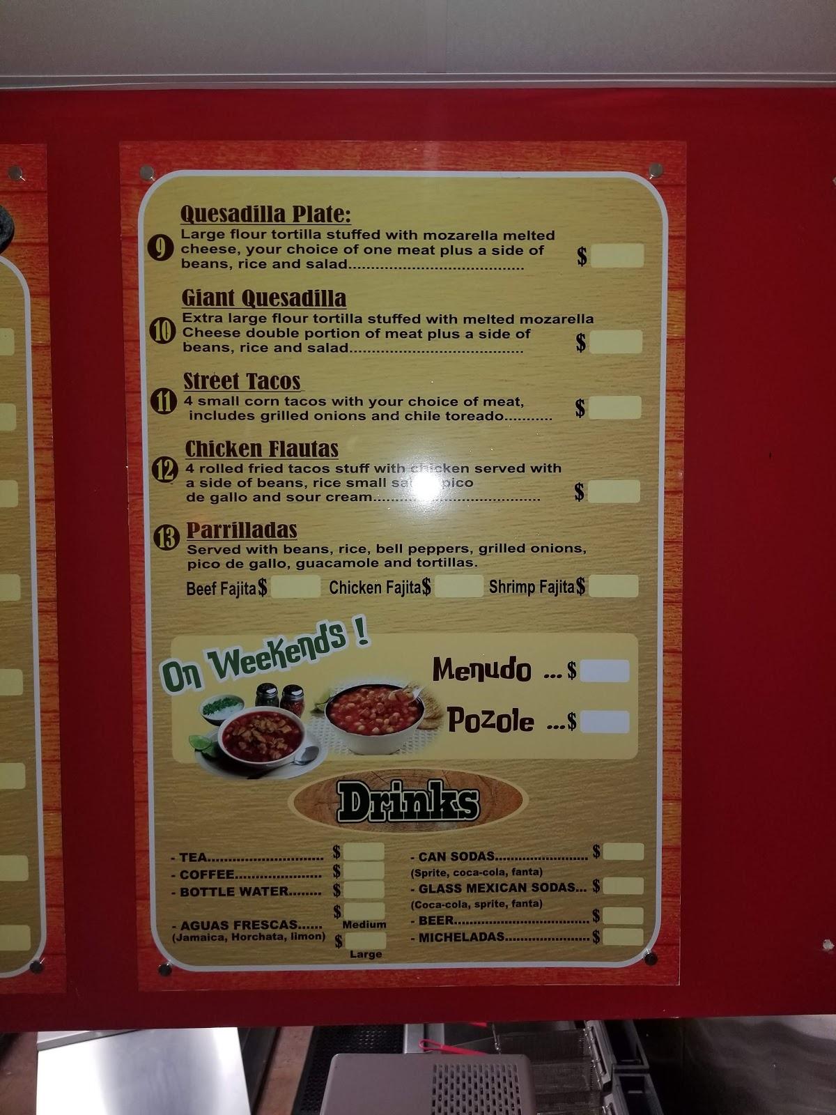 Carta del restaurante La Salsita Mex-Tex, Houston