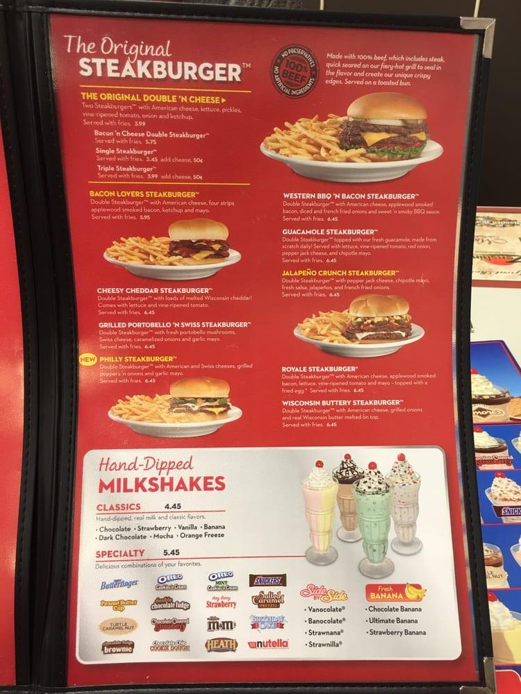 Menu at Steak 'n Shake fast food, Las Vegas, S Las Vegas Blvd