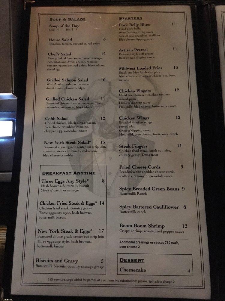 Menu at Blue Ox Tavern pub & bar, Las Vegas, W SAHARA AVE STE A