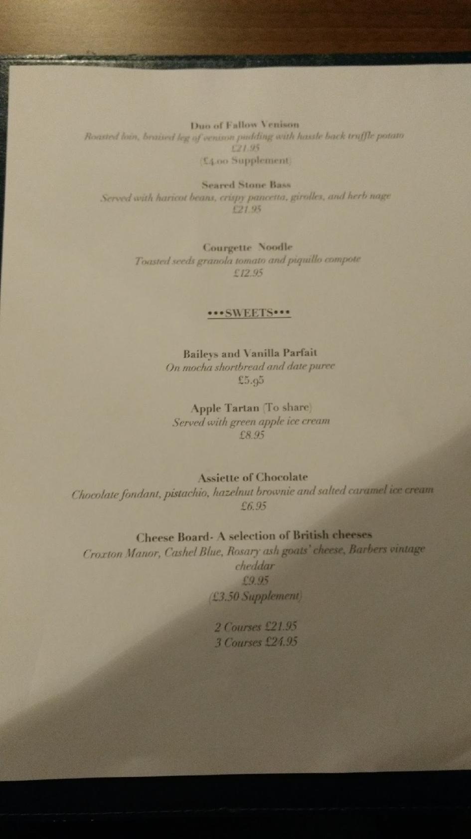 Menu at Wheel Inn pub & bar, Ashford, Westwell Lane