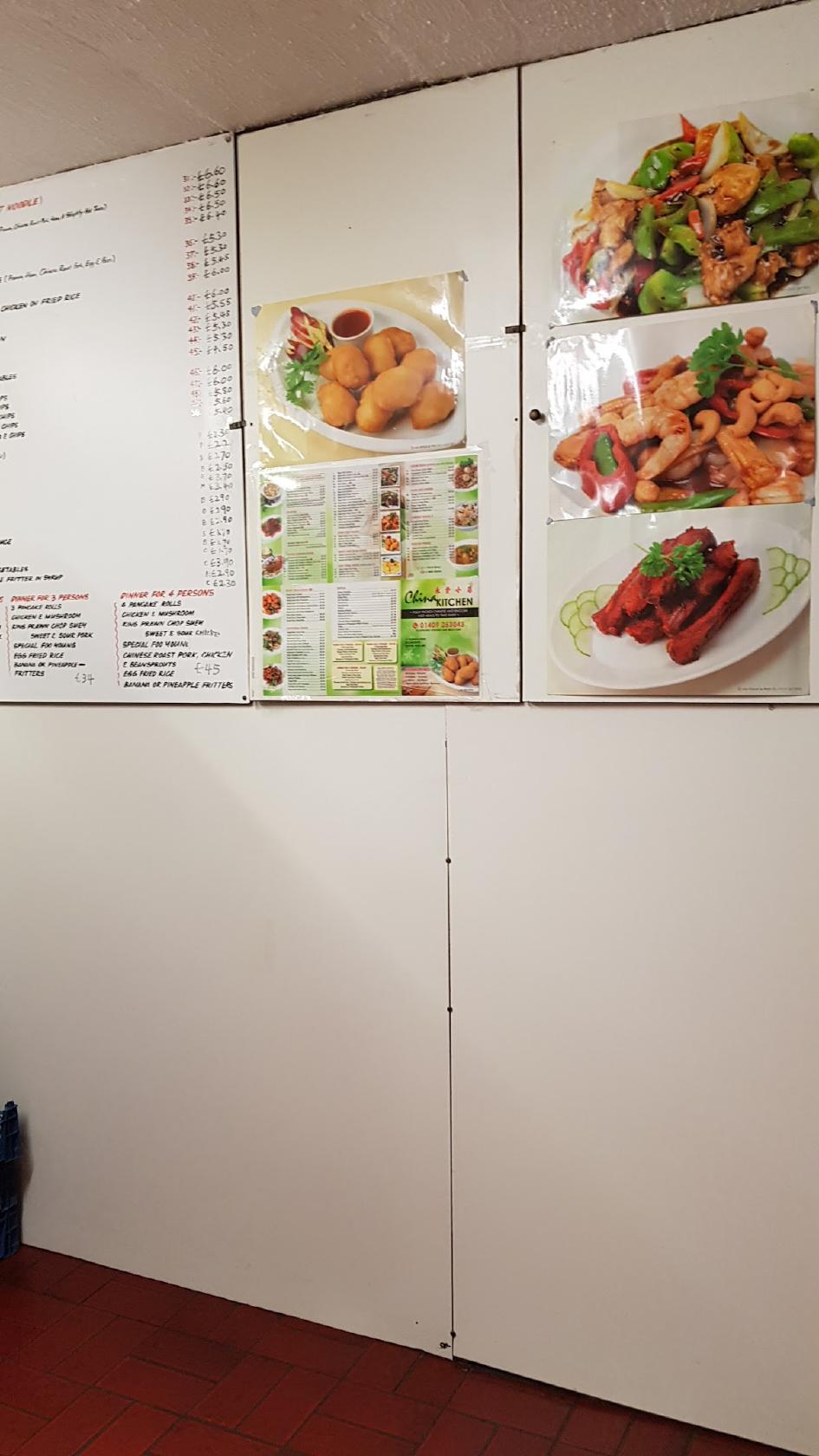 Menu at China Kitchen fast food, Holsworthy